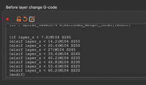 自定义Gcode设置不同层高温度 - MX RESEARCH